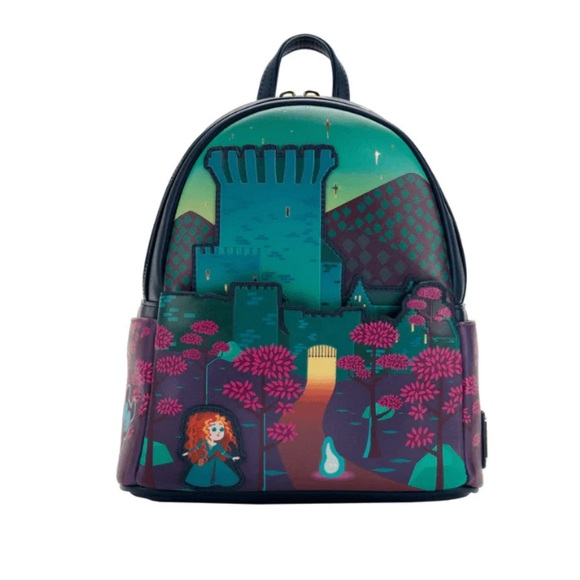 Loungefly | Bags | Disney Brave Princess Merida Castle Mini Backpack ...